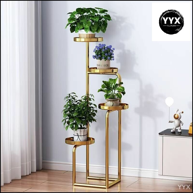 Подставка для цветов "Дикая Роза", пластик, цвет Gold #2, напольная/настольная