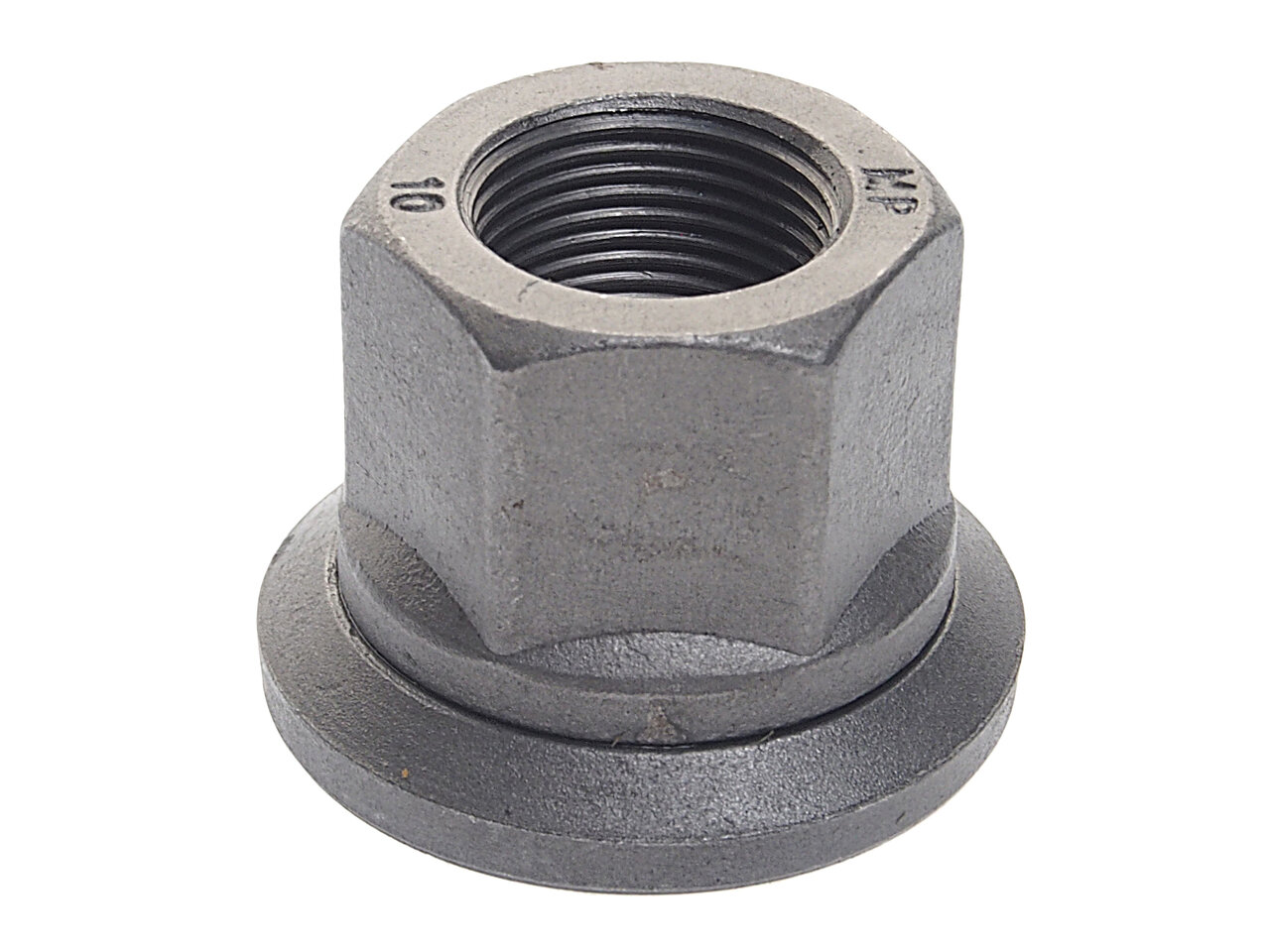 Гайка колеса М22х1.5 ГАЗ, КАМАЗ, МАЗ H-33мм под ключ 32мм с насечкой тефлон MEGAPOWER