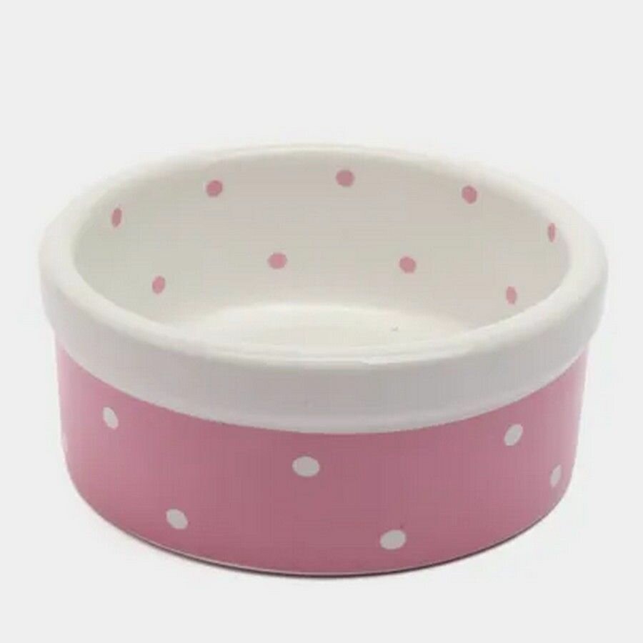 Миска для кошки керамика 100 мл арт. Модель Pink princess (защита от лежания)
