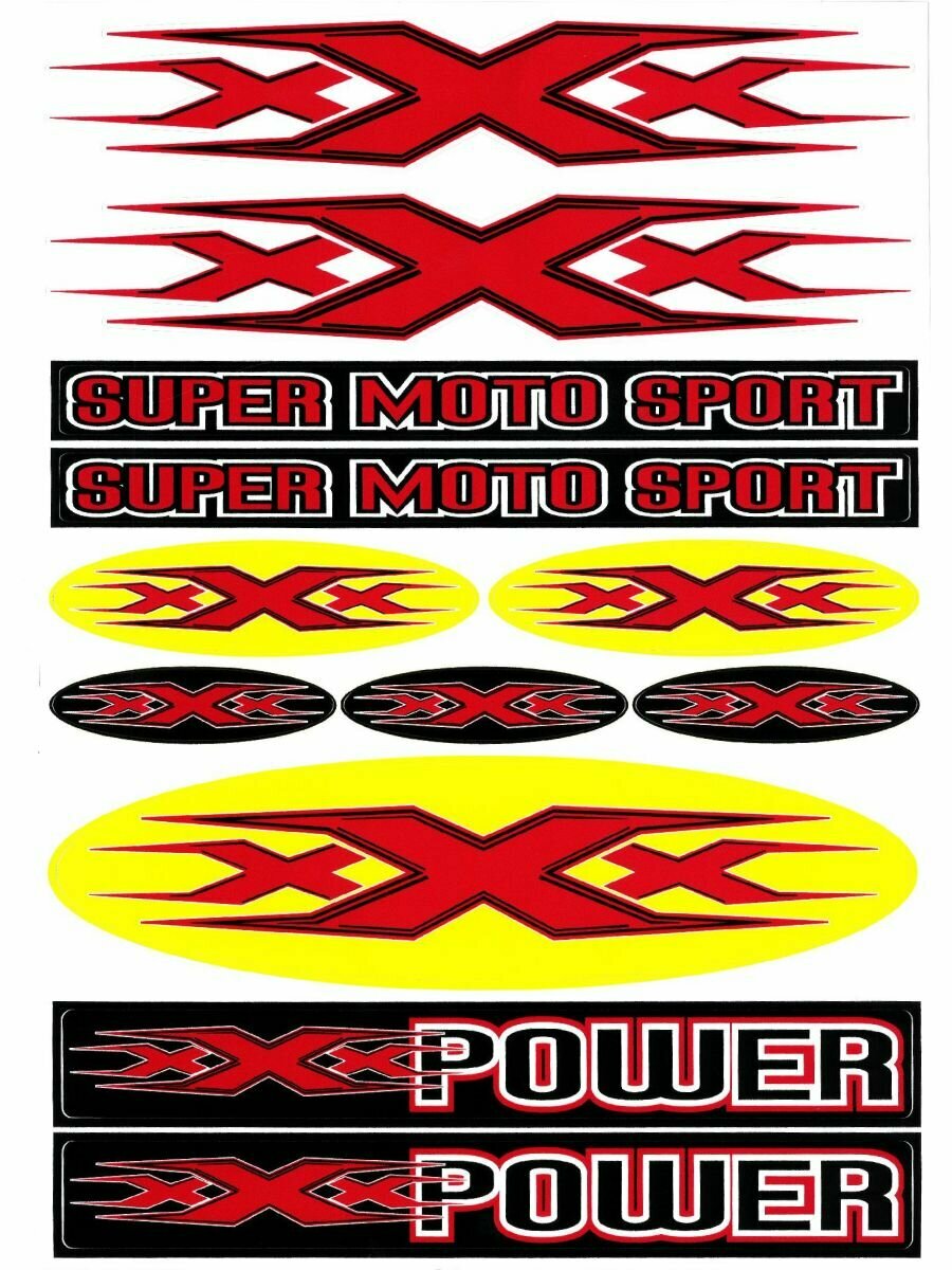 Наклейки на машину, мотоцикл ХХХ три икса. Cтикеры на питбайк, для эндуро