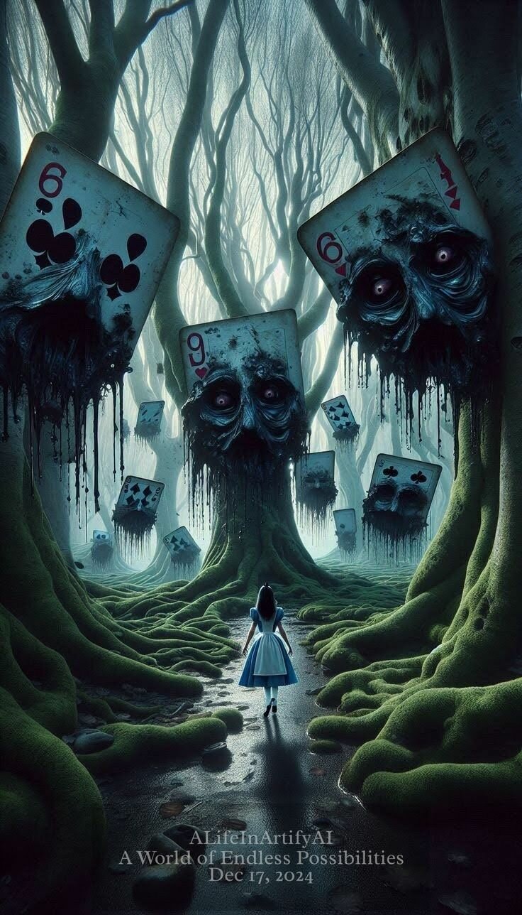 Алмазная Мозаика "Alice: Madness Returns" 40х50 См Алмазная Вышивка / Картина Стразами Подарков / Украшения