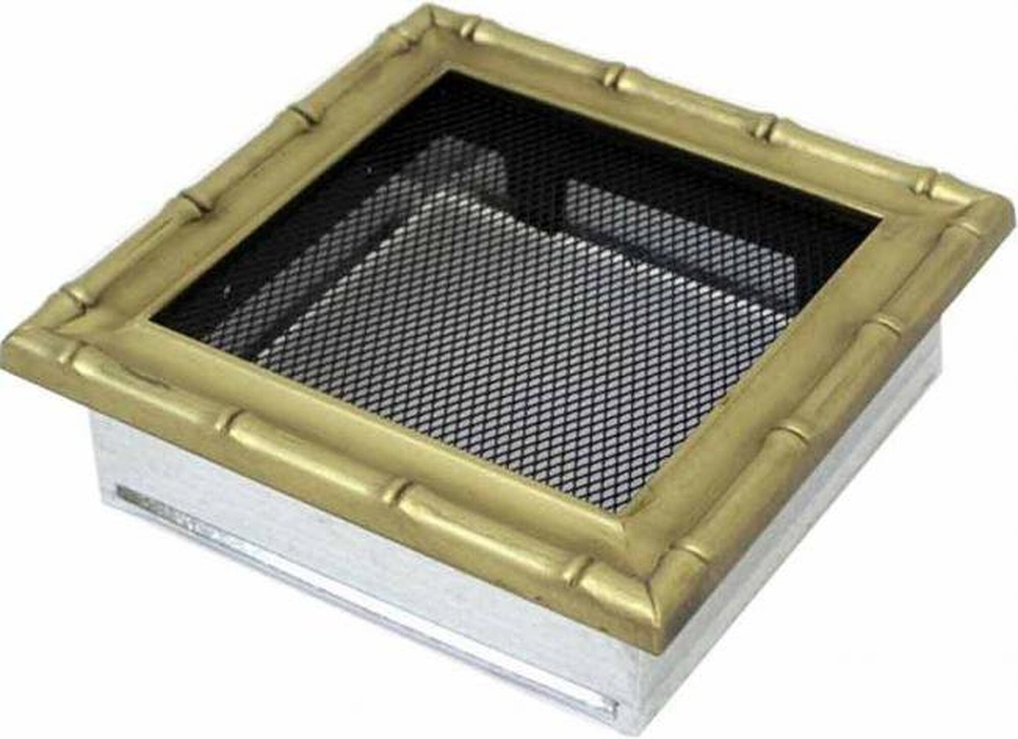 Вентиляционная решетка для камина Kratki (Польша) Диана золото 17х17 см