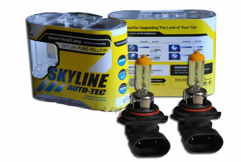 Лампа галогеновая " SKYLINE" HB4-9006 12V55W (SOLAR YELLOW 2800K) комп. 2шт