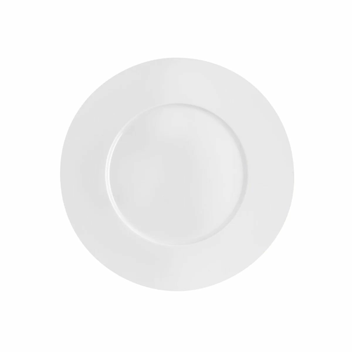 Тарелка для подачи салата и сервировки стола десертная фарфоровая DEGRENNE Collection L Blanc, 24 см, белая