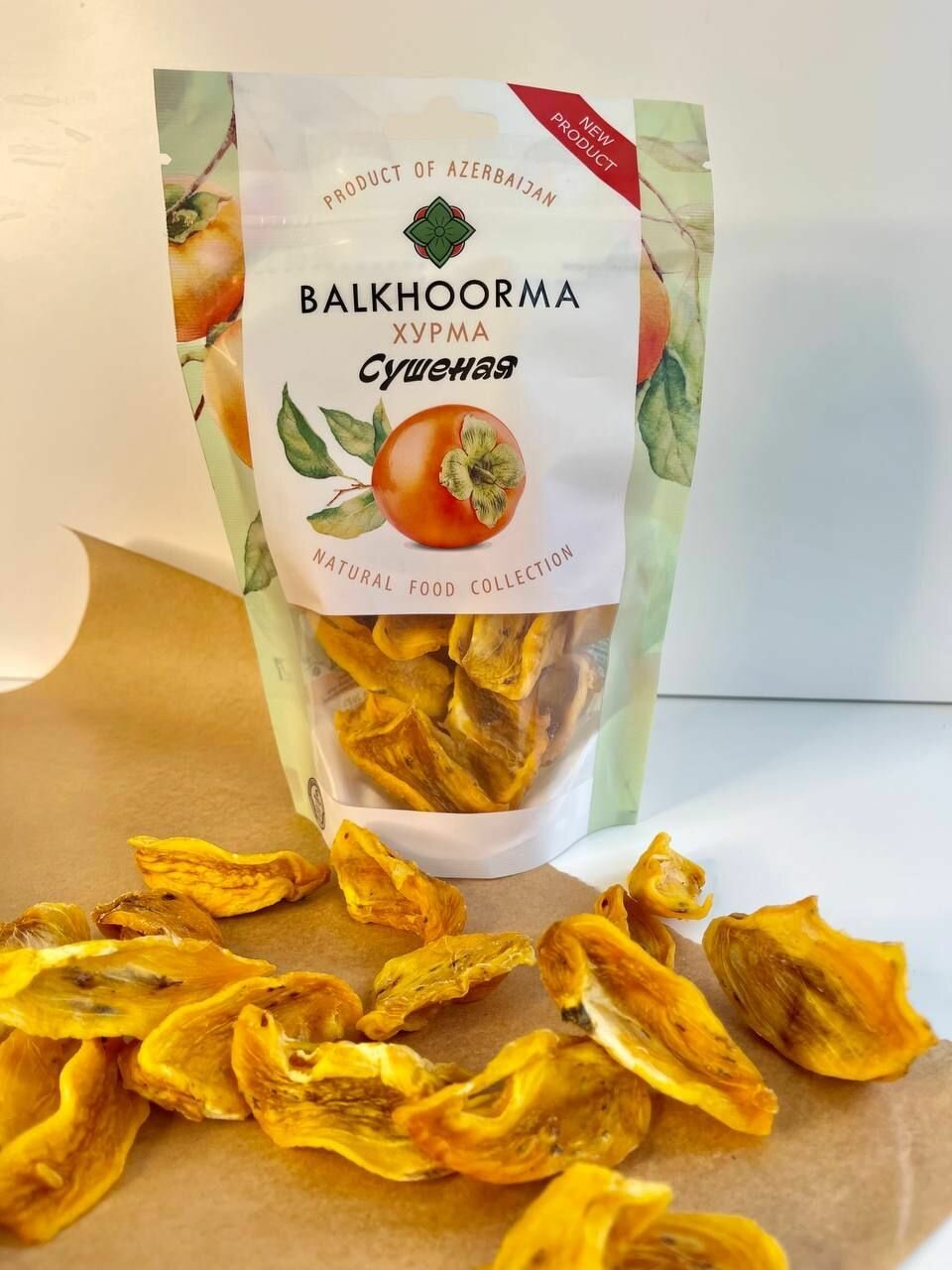 Хурма сушеная Balkhoorma дольками, без сахара, 100 г