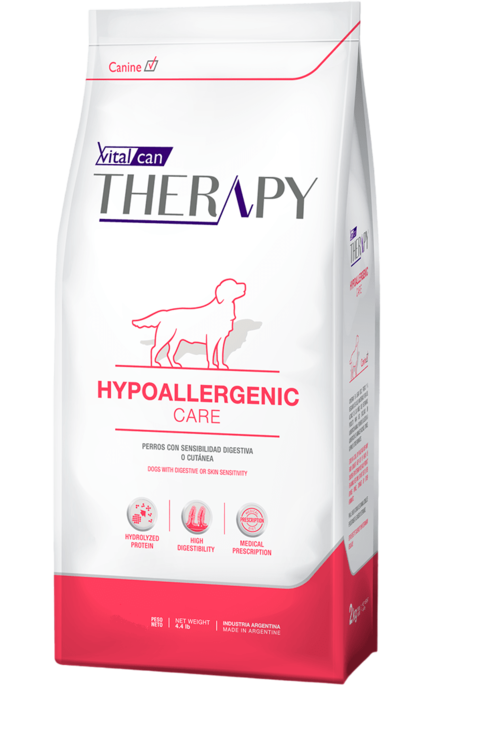 Cухой корм Vitalcan Therapy Hypoallergenic Care для собак страдающих пищевой аллергией или непереносимостью, а также воспалительными заболеваниями кишечника, 2 кг