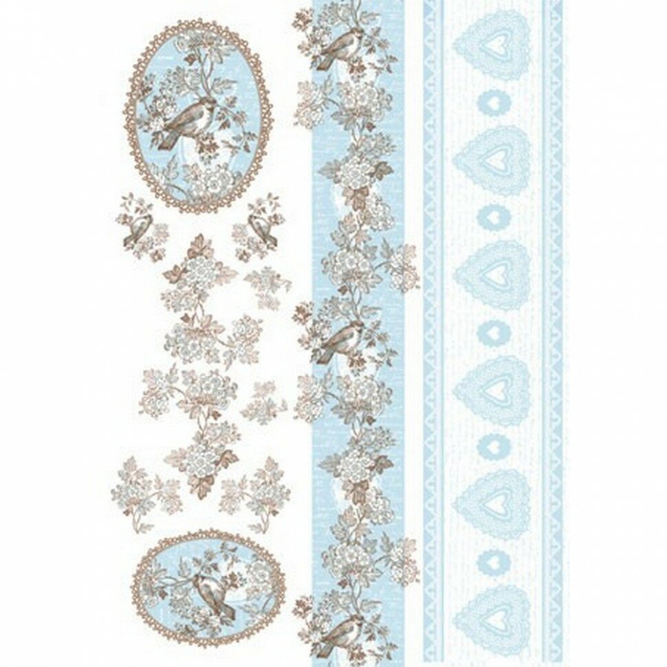 #DFG371 Карта для декупажа "Птички" 50 x 70 см Stamperia 1 лист