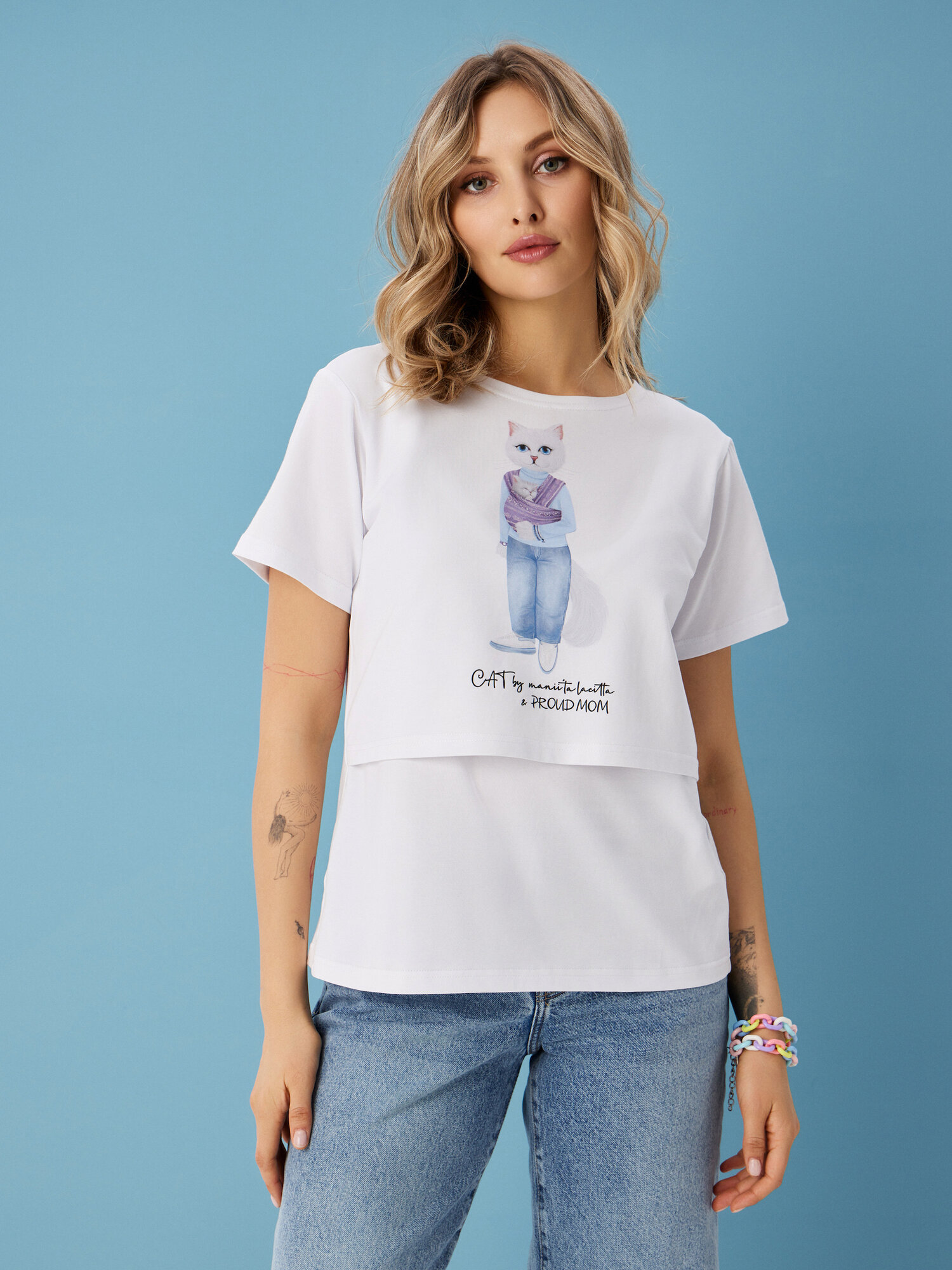 Футболка для кормящих мам