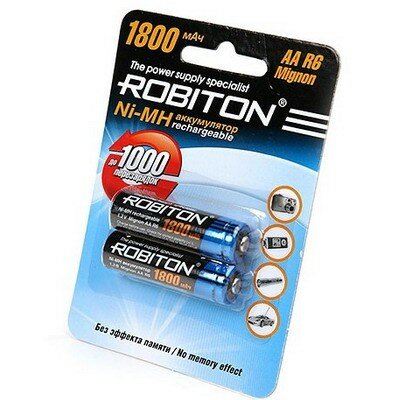 Аккумулятор Robiton 1800MHAA-2 BL2