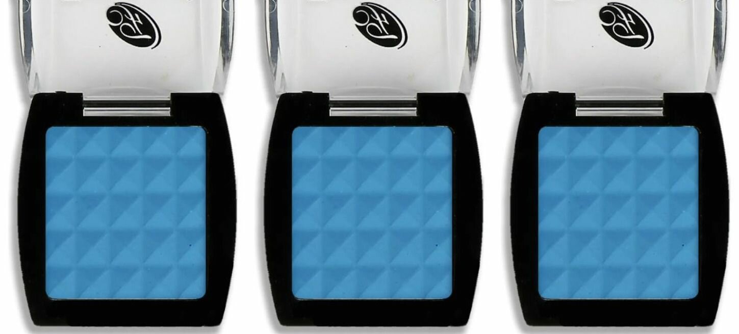 Farres cosmetic Тени для век матовые, №03 Яркий голубой, 3 шт