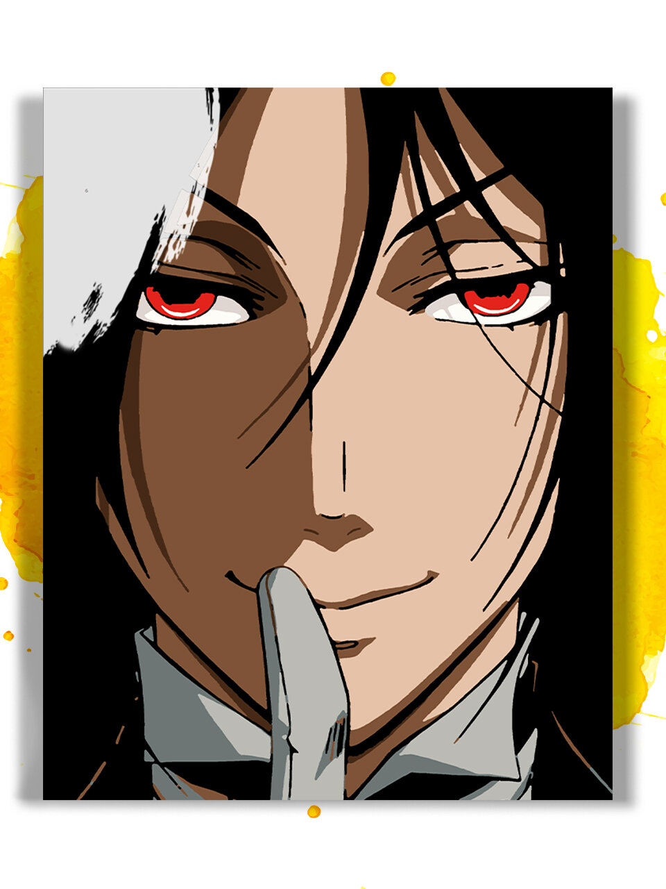 Картина по номерам на холсте Темный Дворецкий - Себастьян, 30 х 40 см