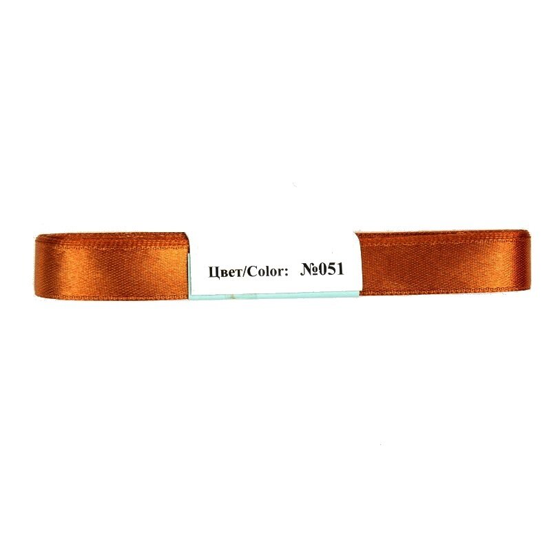 Лента атласная "Gamma" AL-12P 12 мм 5.4 м №051 св-коричневый