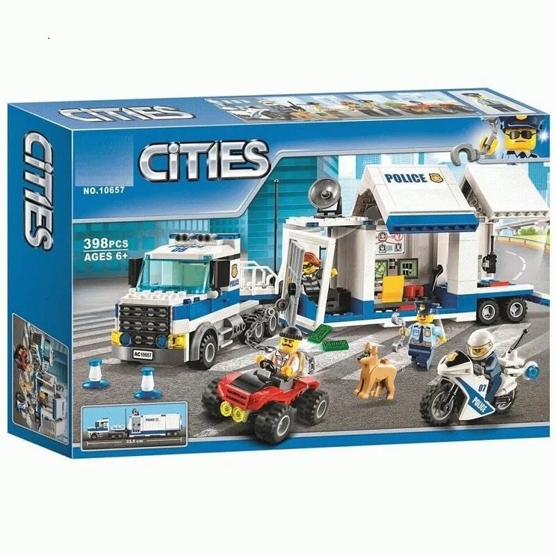 Конструктор BELA Cities "Мобильный командный центр" 10657, 398 деталей