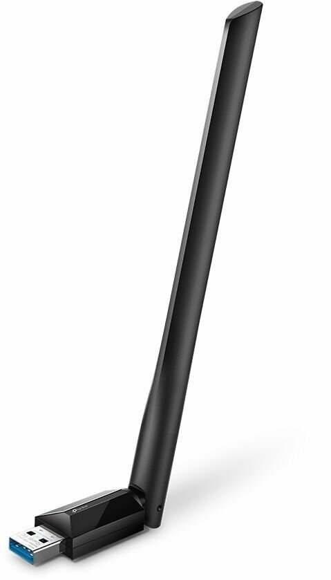 Сетевой адаптер WiFi TP-Link Archer T3U Plus черный, внешняя, несъемная антенна, интерфейс подключения USB 3.0