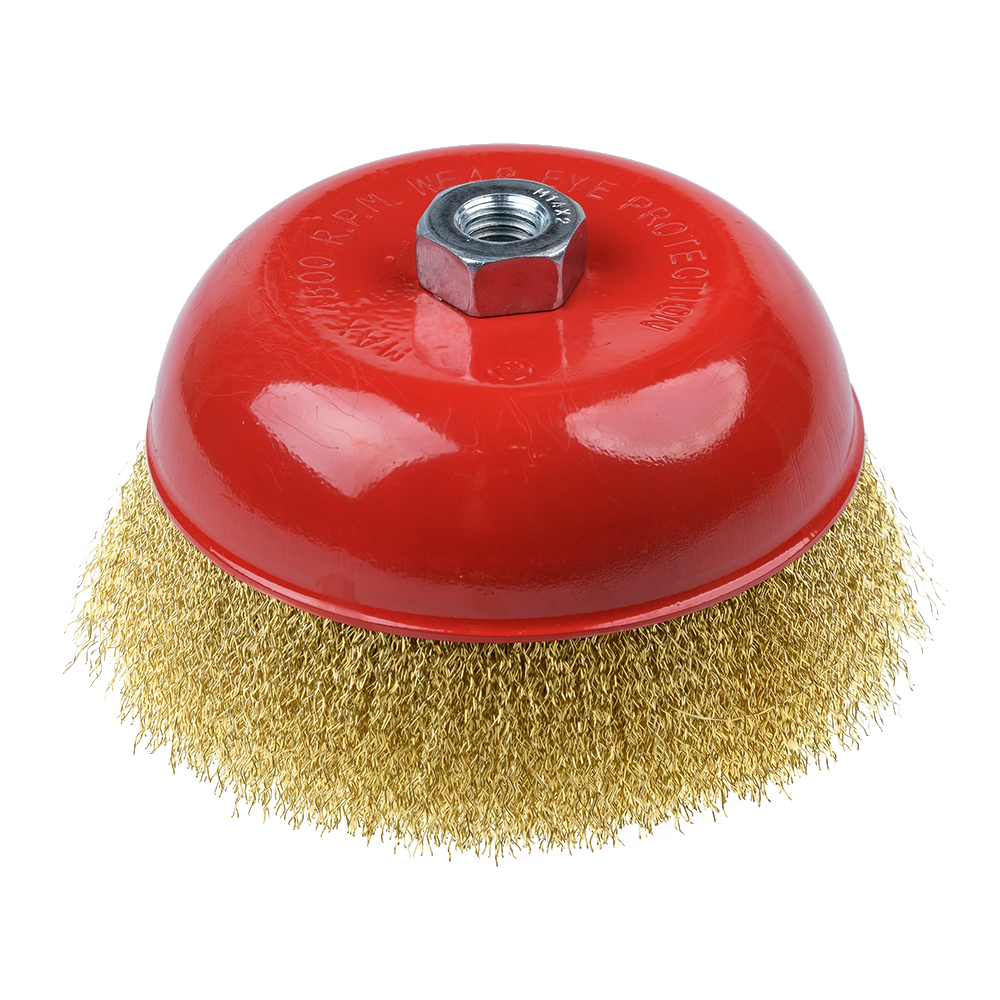 Щетка (корщетка) мягкая проволока 125 мм М14 (чашка) YIDA T141324