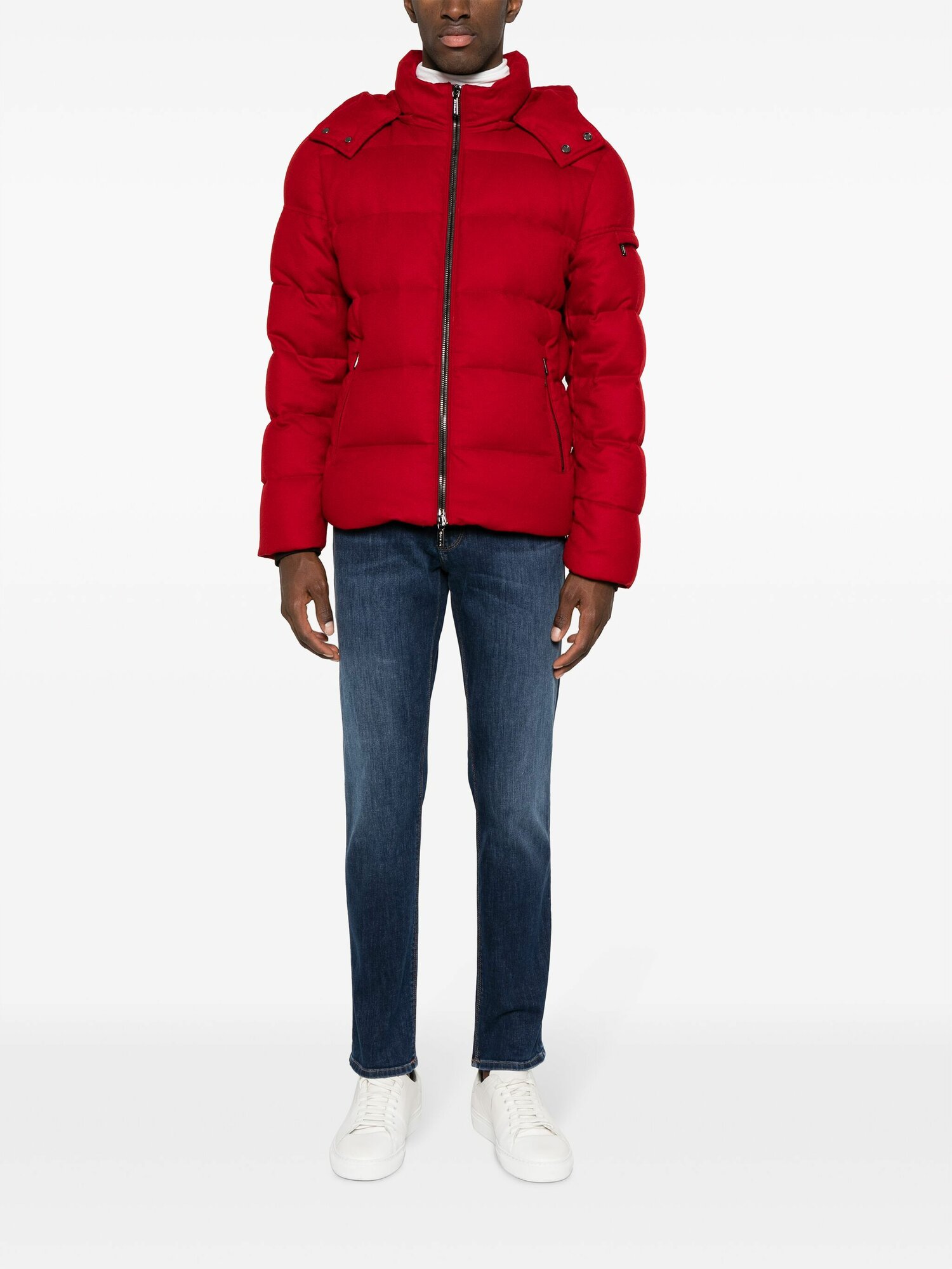 Куртка MooRER Detachable-hood padded jacket, размер 48, red — фото 1