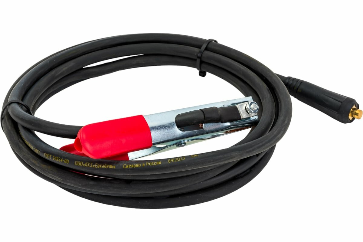 Профессионал комплект кабеля КГ16 мм с клеммой заземления 4м вилка 10-25 806