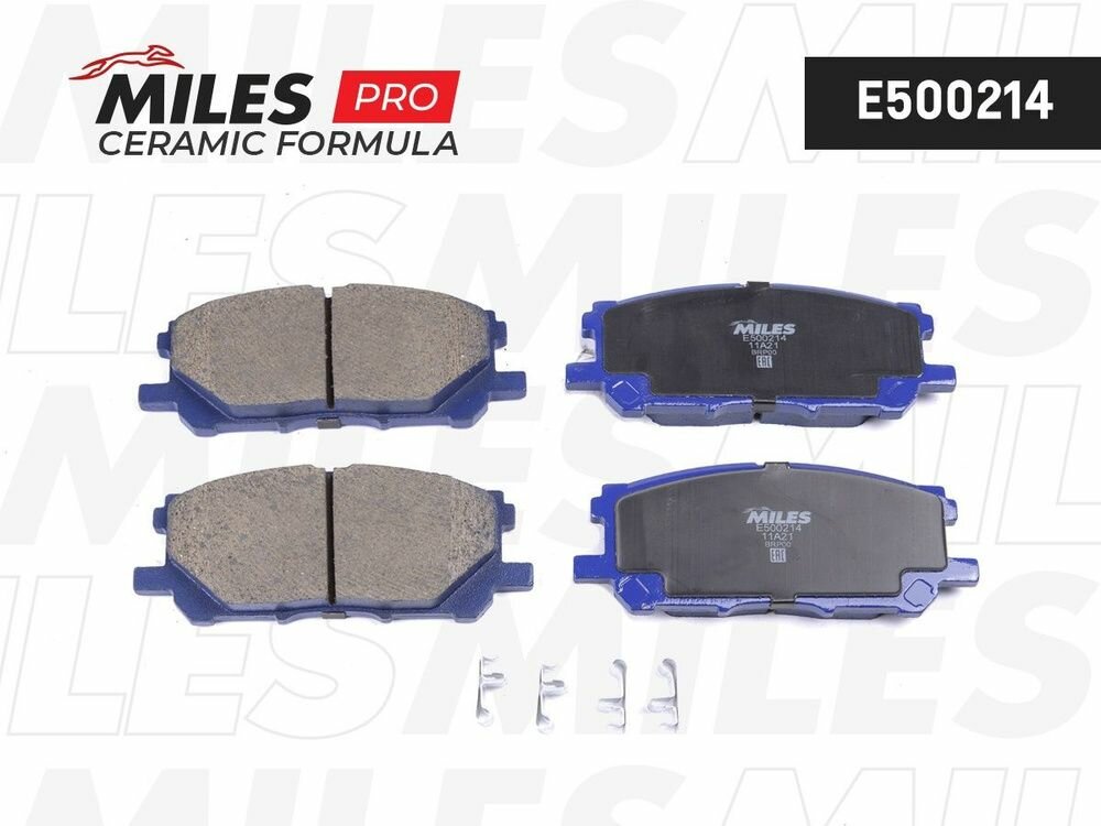 Колодки тормозные передние Miles/Милес "Керамика, Ceramica" E500214 LEXUS RX300/RX330/RX350 03>08/RX400H 05>09 /Лексус