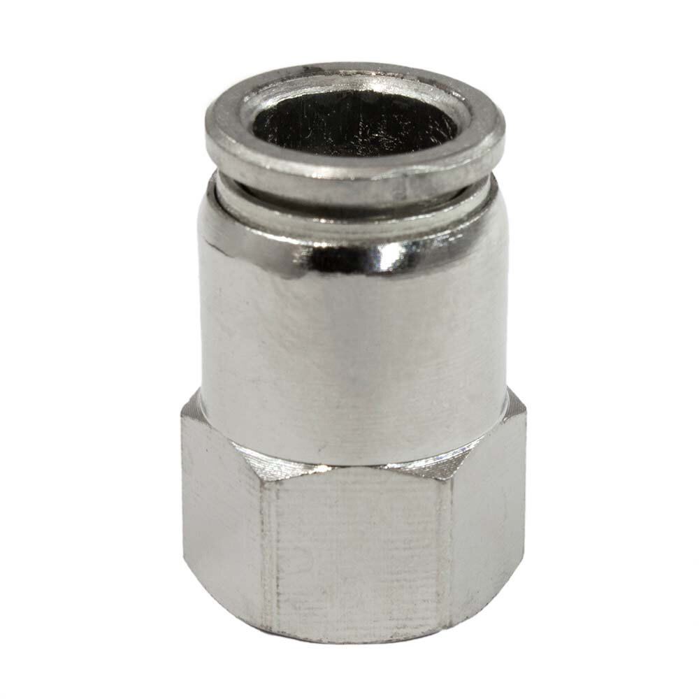 Пневмофитинг цанговый прямой Cn-I-3/8F-12 для полиуретановых и рильсановых трубок, Арт. 5192