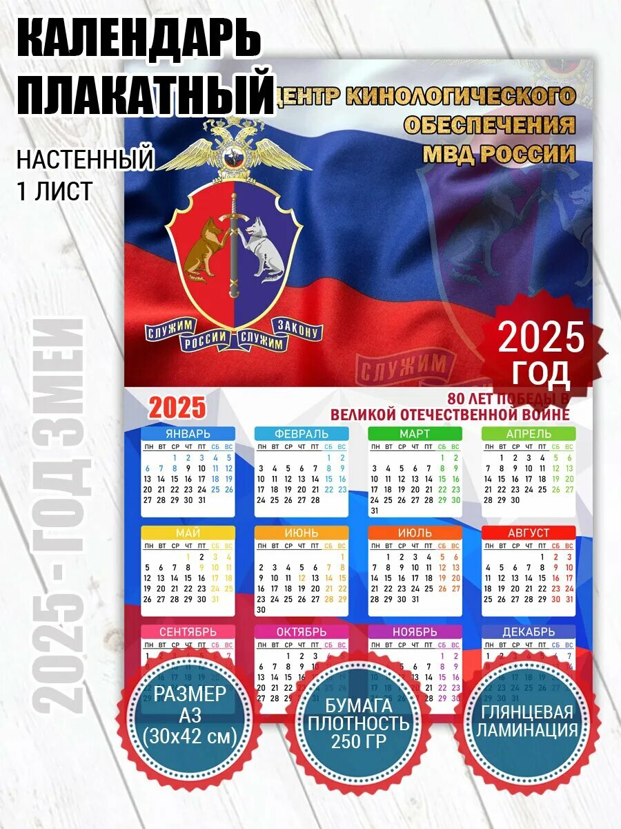 Календарь плакат Кинологи