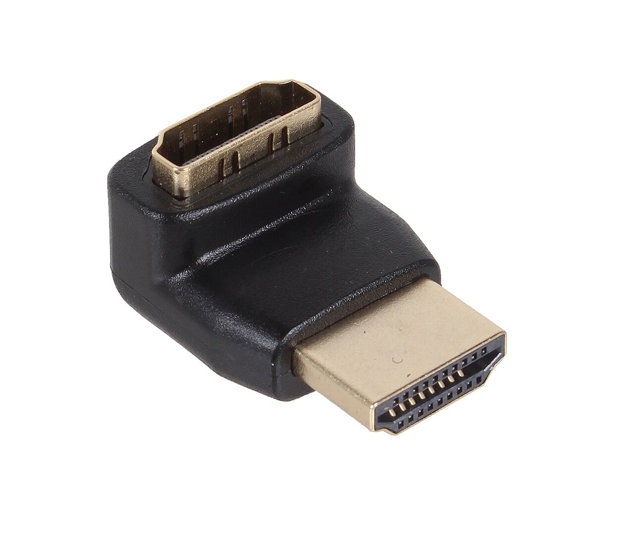 Переходник HDMI (M)-HDMI (F) угловой правый позолоченные коннекторы 3Cott 3C-HDMIM-HDMIF-90R-AD207GP (TP)