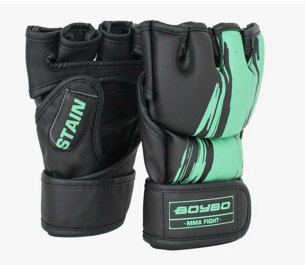 Перчатки MMA BoyBo Stain BGM311 флекс, голубой (M)