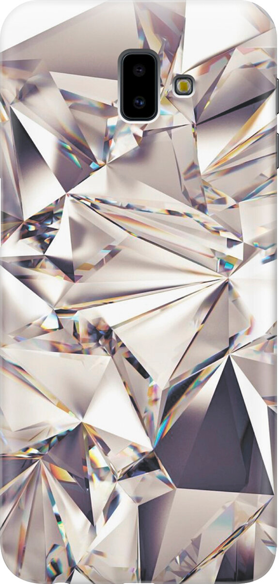 Силиконовый чехол Алмазные грани на Samsung Galaxy J6+ (2018) / Самсунг Джей 6 плюс с эффектом блика