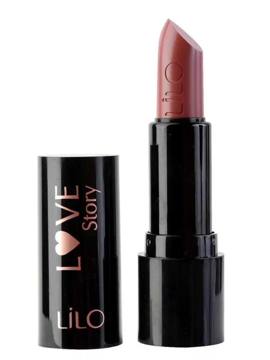 Губная помада LiLo "Love Story", тон 717, стойкая, коричневая