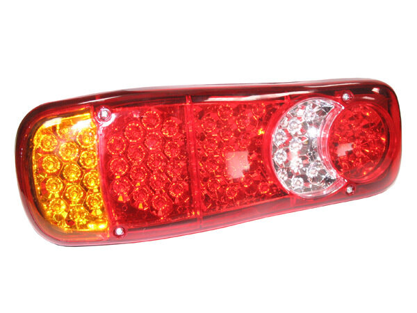 Фонарь задний LED 24V, левый с кабелем (RENAULT, DAF, 340х140х80мм, 77LED, 15/4W)