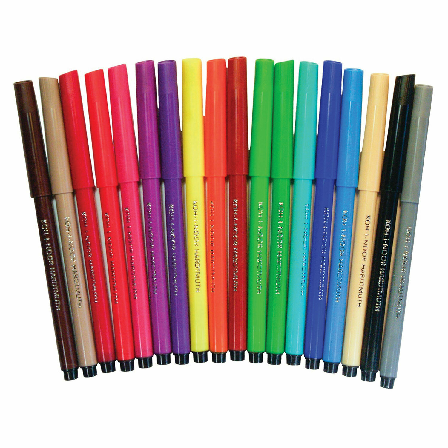 Упаковка 3 шт. Фломастеры KOH-I-NOOR "TEENAGE" 1002, 18 цветов, смываемые, картонная упаковка, европодвес, 771002AH23KS