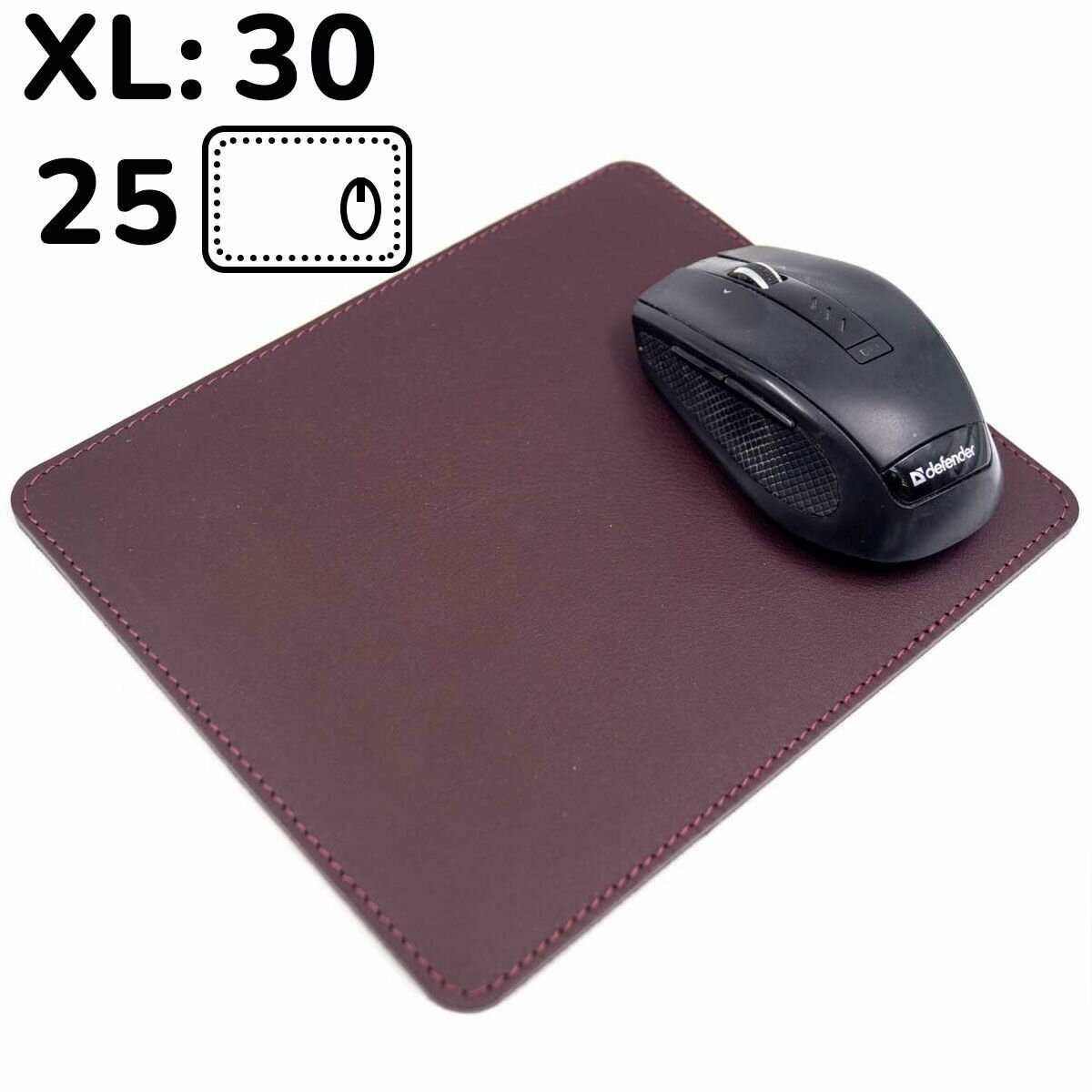 Коврик для мышки 25 х 30 см из натуральной кожи Audmorr J, NewPad XL Bourbon