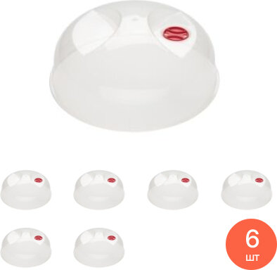 Крышка для микроволновой печи Бытпласт phibo круглая пищевой пластик прозрачный 250мм (комплект из 6 шт)