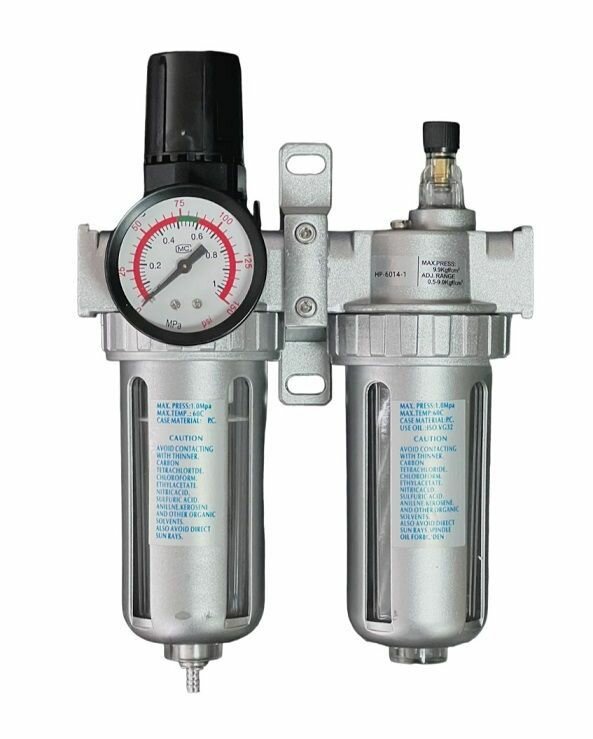 Фильтр-лубрикатор с воздушным редуктором 1/4", норм, HP-6014-1