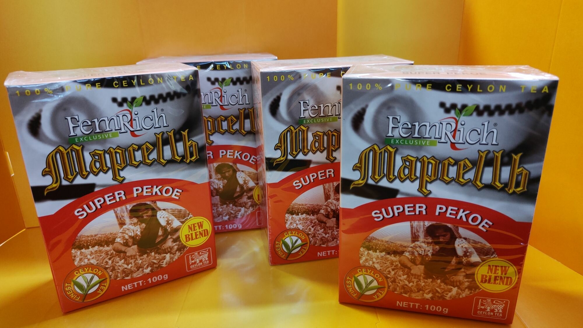 Чай 400г FEMRICH Exclusive марселль Super Pekoe. Набор из 4х пачек по 100г