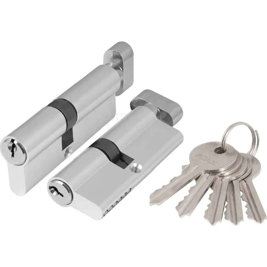 Цилиндровый механизм Ajax (Аякс) (AZ102/90) AZ1002Knob 90 (50+10+30) CP хром