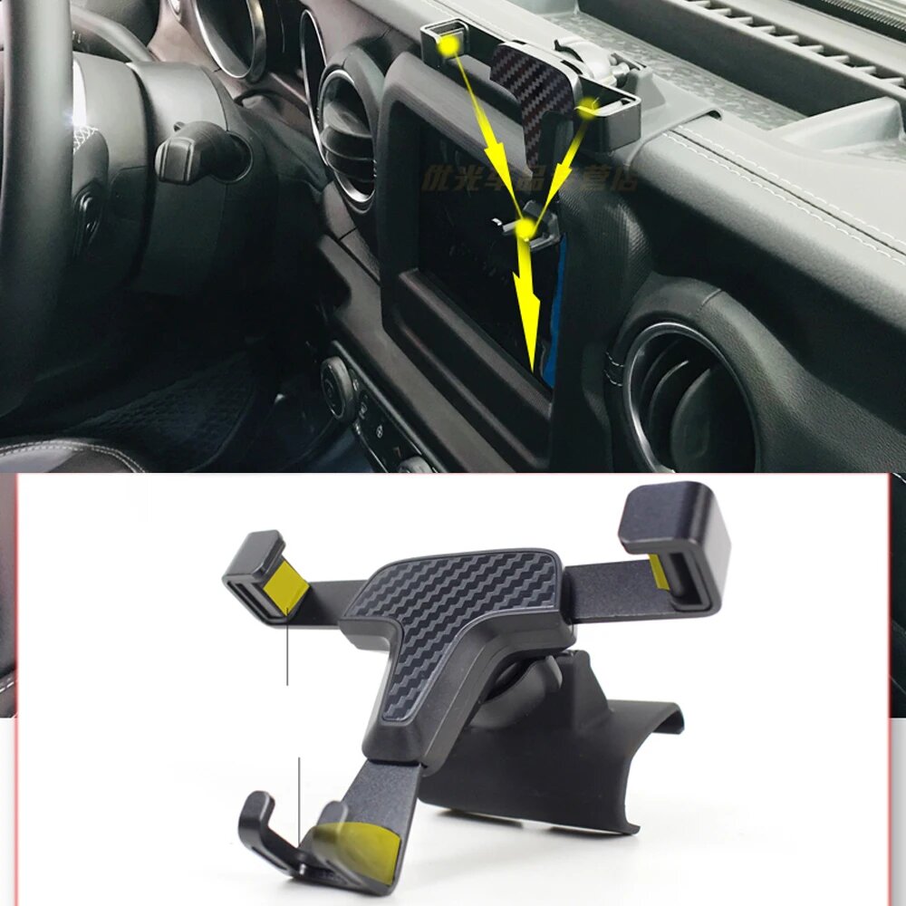 Аксессуары для Jeep Wrangler JL 2019 2020 2021, держатель смартфона