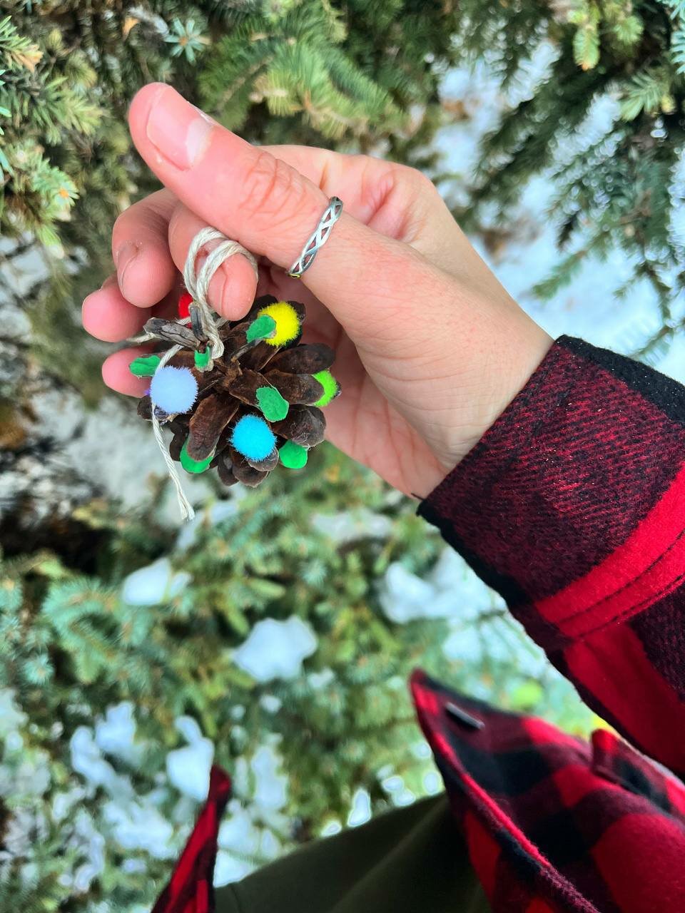 Эксклюзив! Шишка-игрушка на елку, оригинальный дизайн и украшение для дома. Ручная работа