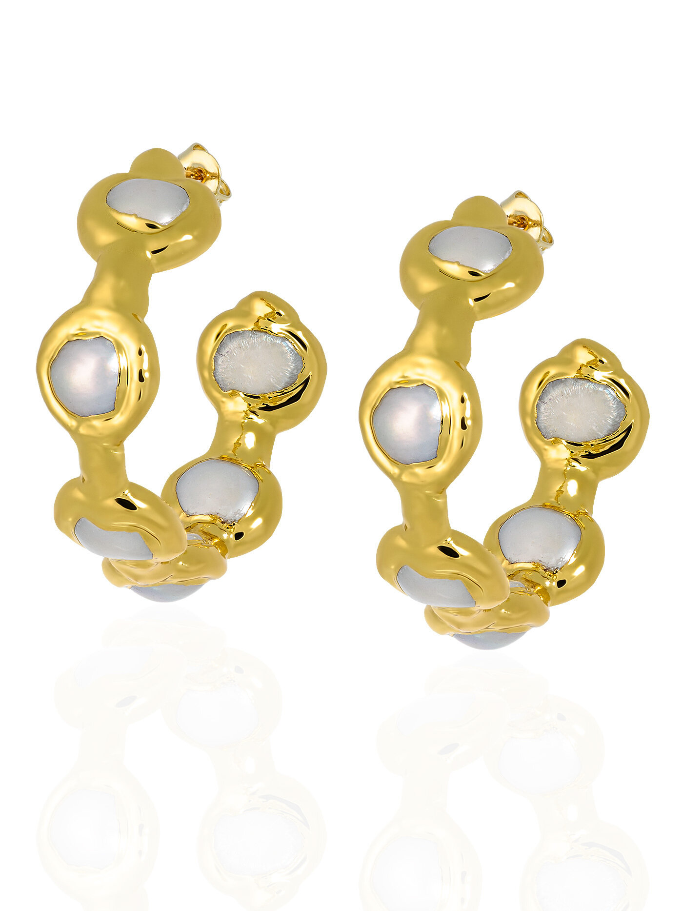 Серьги, жемчуг барочный