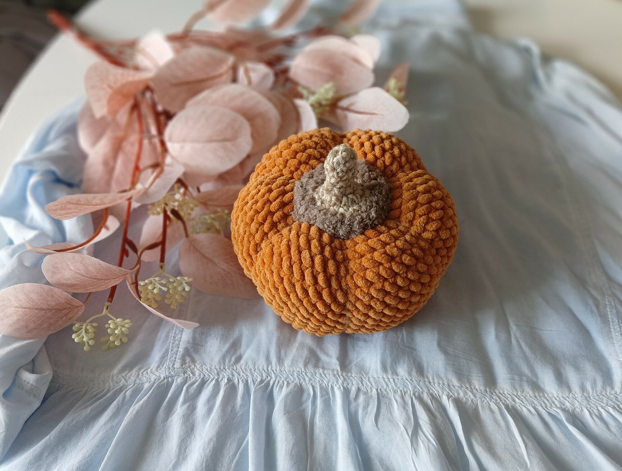 Тыква декор мягкая фигурка