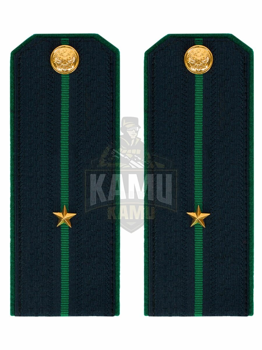 Погоны Пограничной службы ПС ФСБ в сборе картон на китель звание Младший лейтенант 14х5,5см 751505