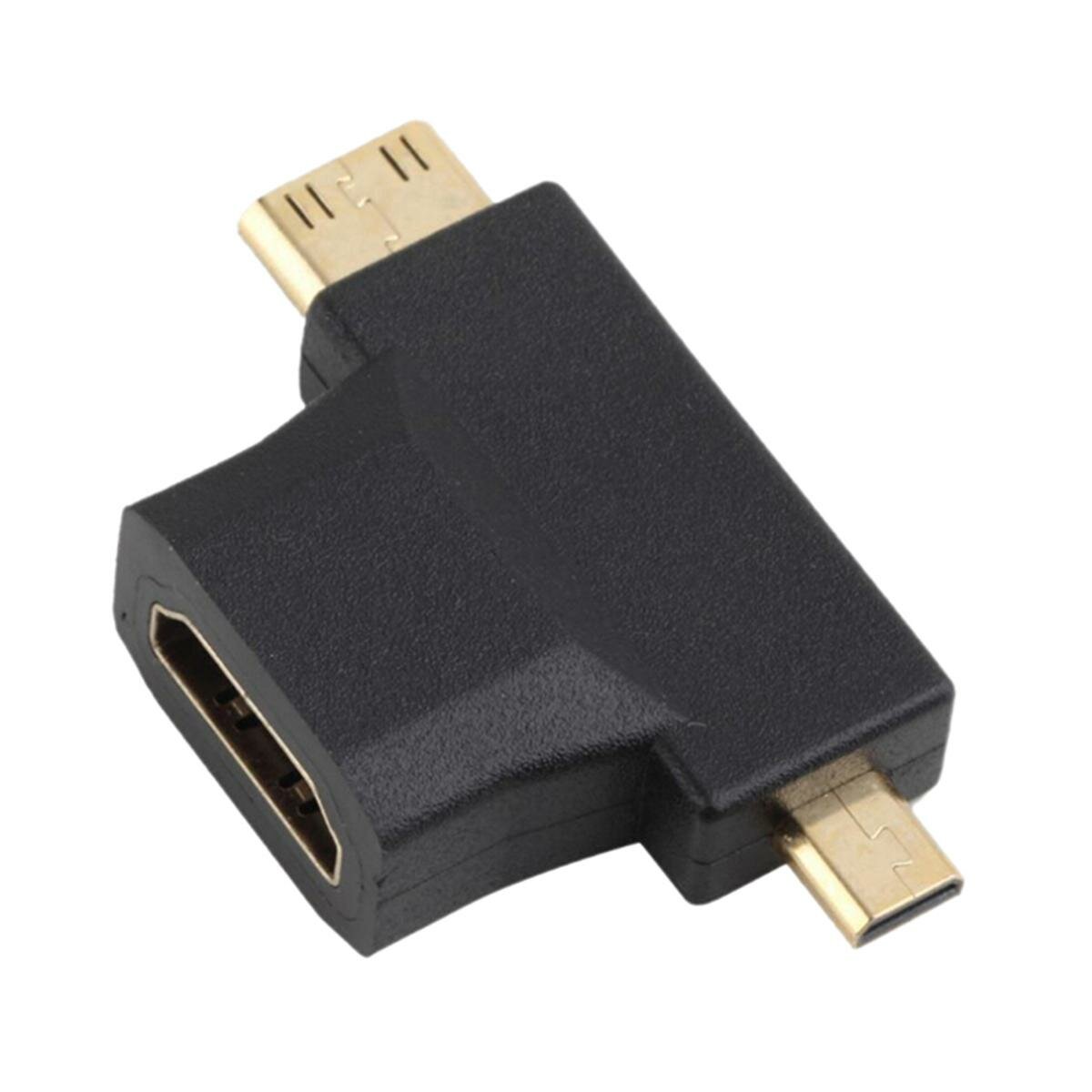 3 в 1 Micro Male Mini HDMI male to HDMI Female Кабельный адаптер-конвертер