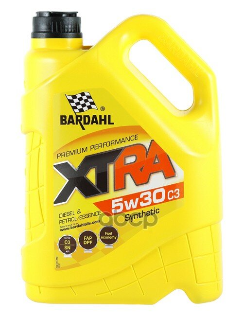 Bardahl 5W30 XTRA C3, SN 5L (синт. моторное масло)