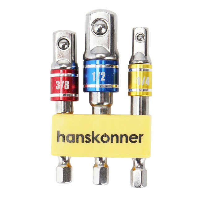 HANSKONNER Набор адаптеров для торцевых головок 1/4 3/8 1/2 дюйма переходники