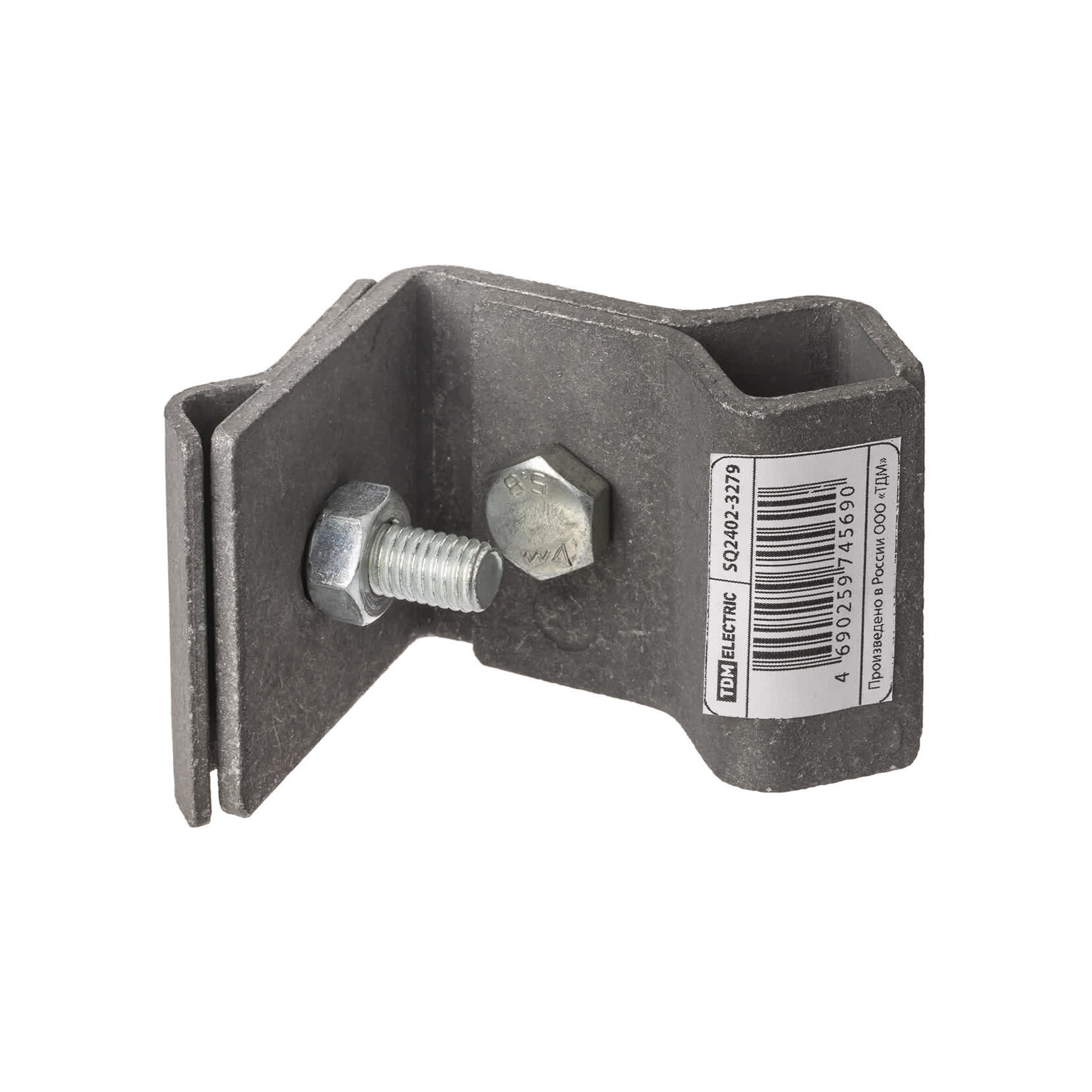 Держатель фальцевый стальной зажим 45х60 мм для прута Ø6-10 мм, гор. цинк (упак. 1 шт.), TDM SQ2402-3279 (1 шт.)