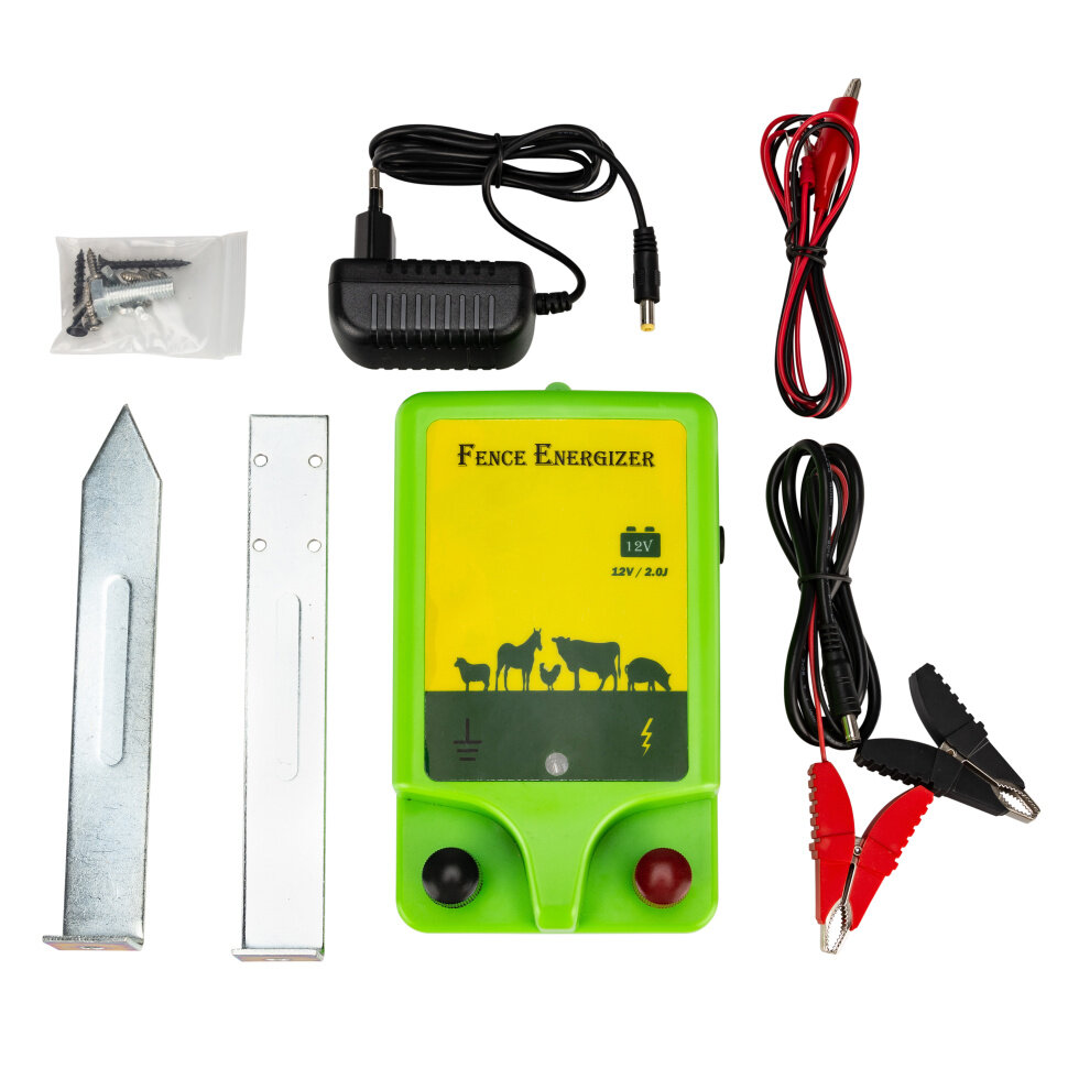 Генератор импульсов электропастух 2 Дж 20км комплект для овец коров крс и лошадей