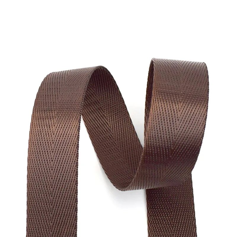 Meetee Нейлоновая тесьма 2 метра 20-50 мм Коричневый, Кофе, 25mm