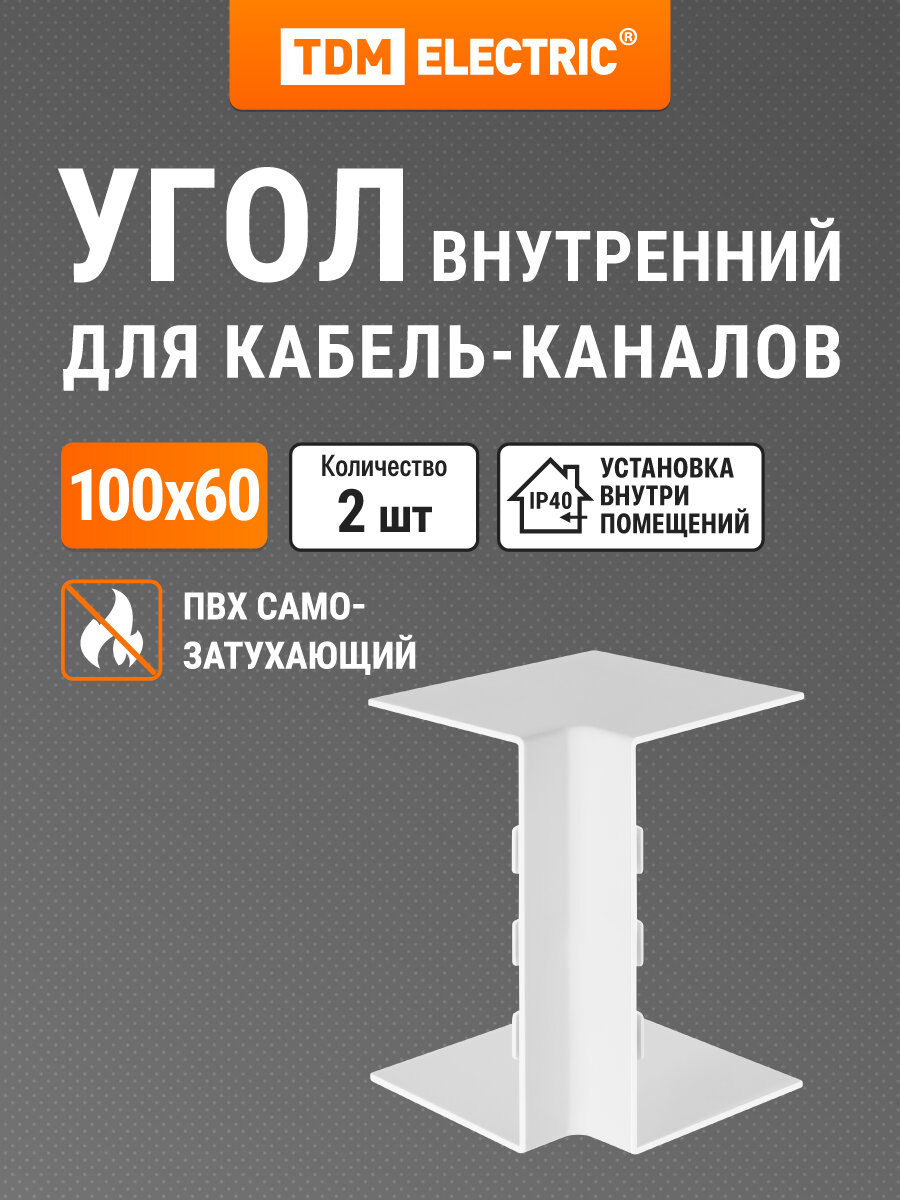 Внутренний угол КМВ 100х60 (2 шт./комп.) TDM Electric