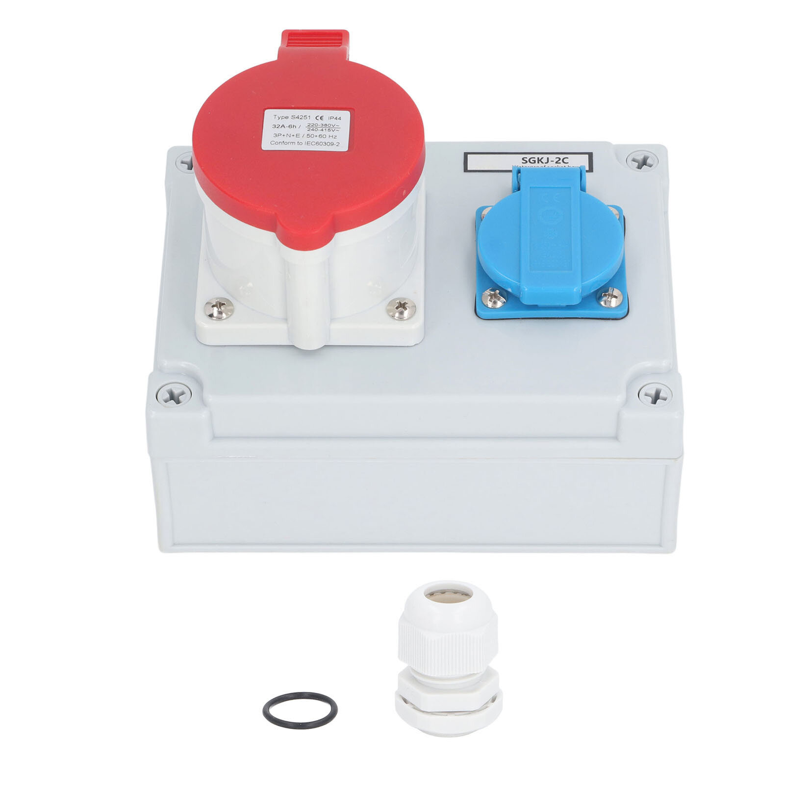 Настенная розетка CEE IP44, водонепроницаемая, переменный ток 250 В, 16 А, европейский стиль и комбинированная розетка CEE 32 А, 5 контактов, переменный ток 220‑380 В, 240‑415 В