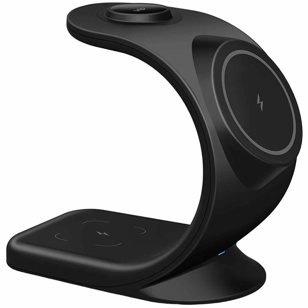 Беспроводное зарядное устройство VLP Powerstand 3 in 1, чёрный (1091003)