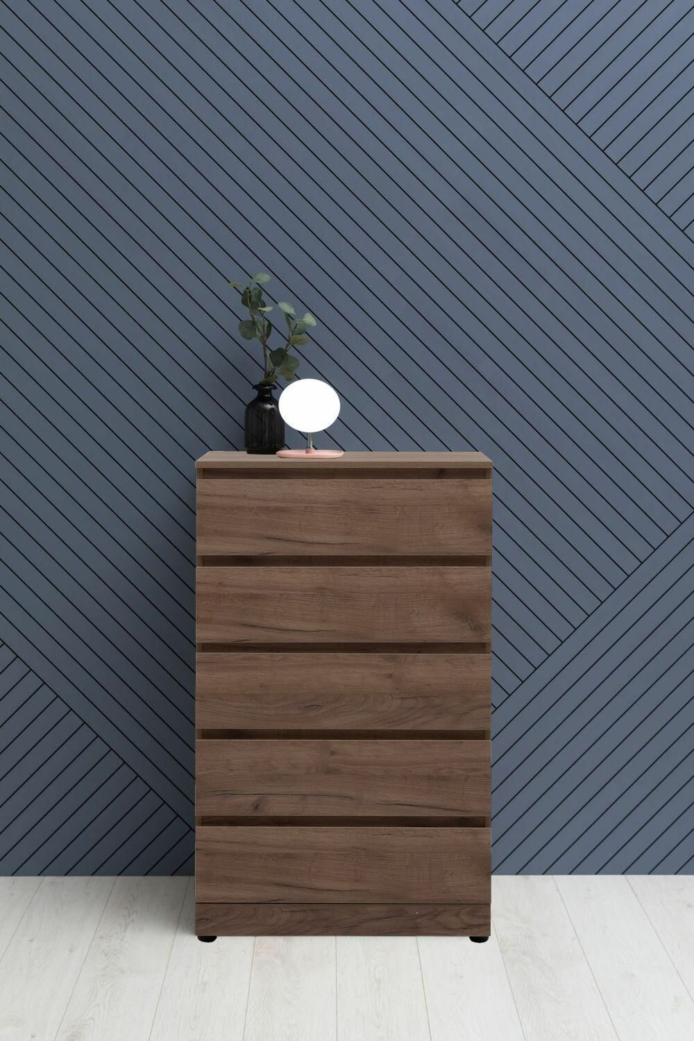 Комод Aquanet Сканди 700x400 Дуб крафт (5 ящиков)